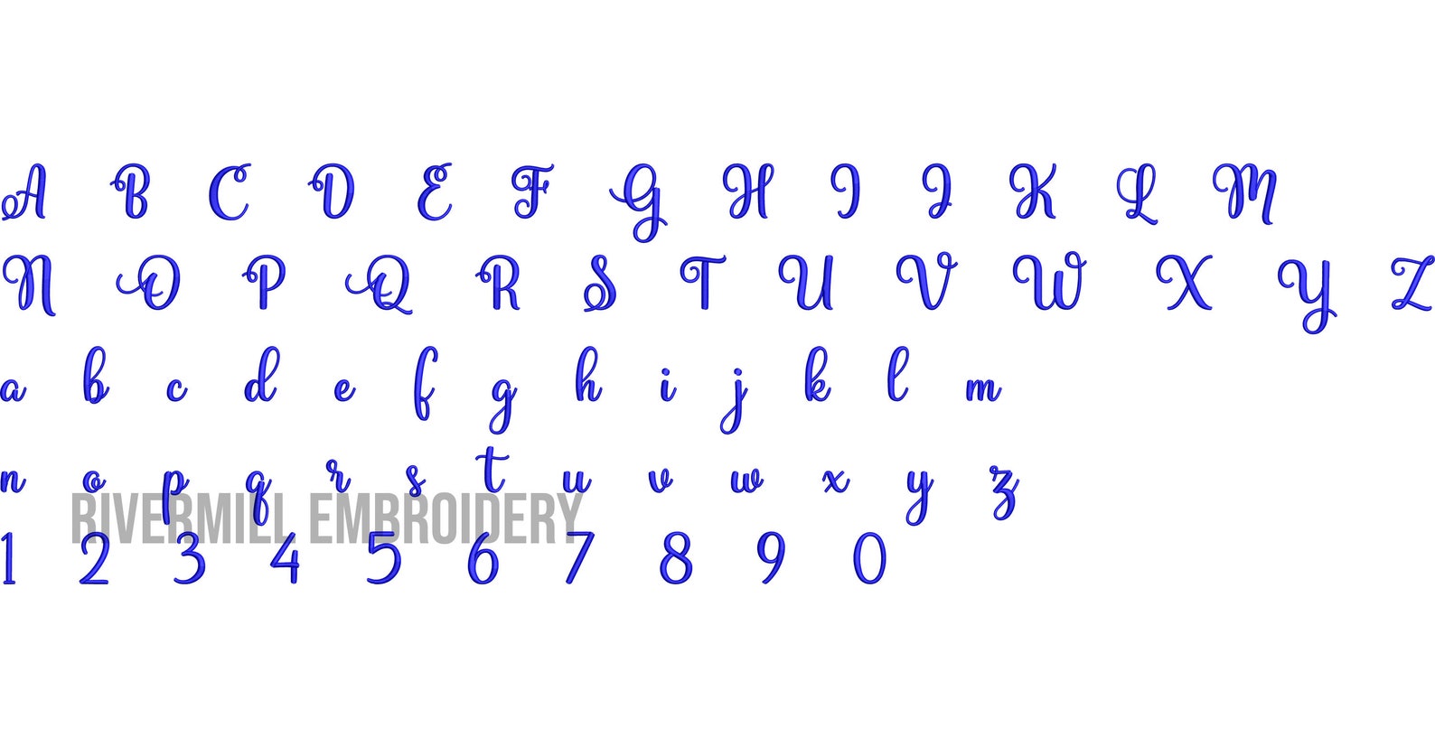 Amelia Script Machine Embroidery Font Monogram Alphabet - 3 Sizes - BX ...