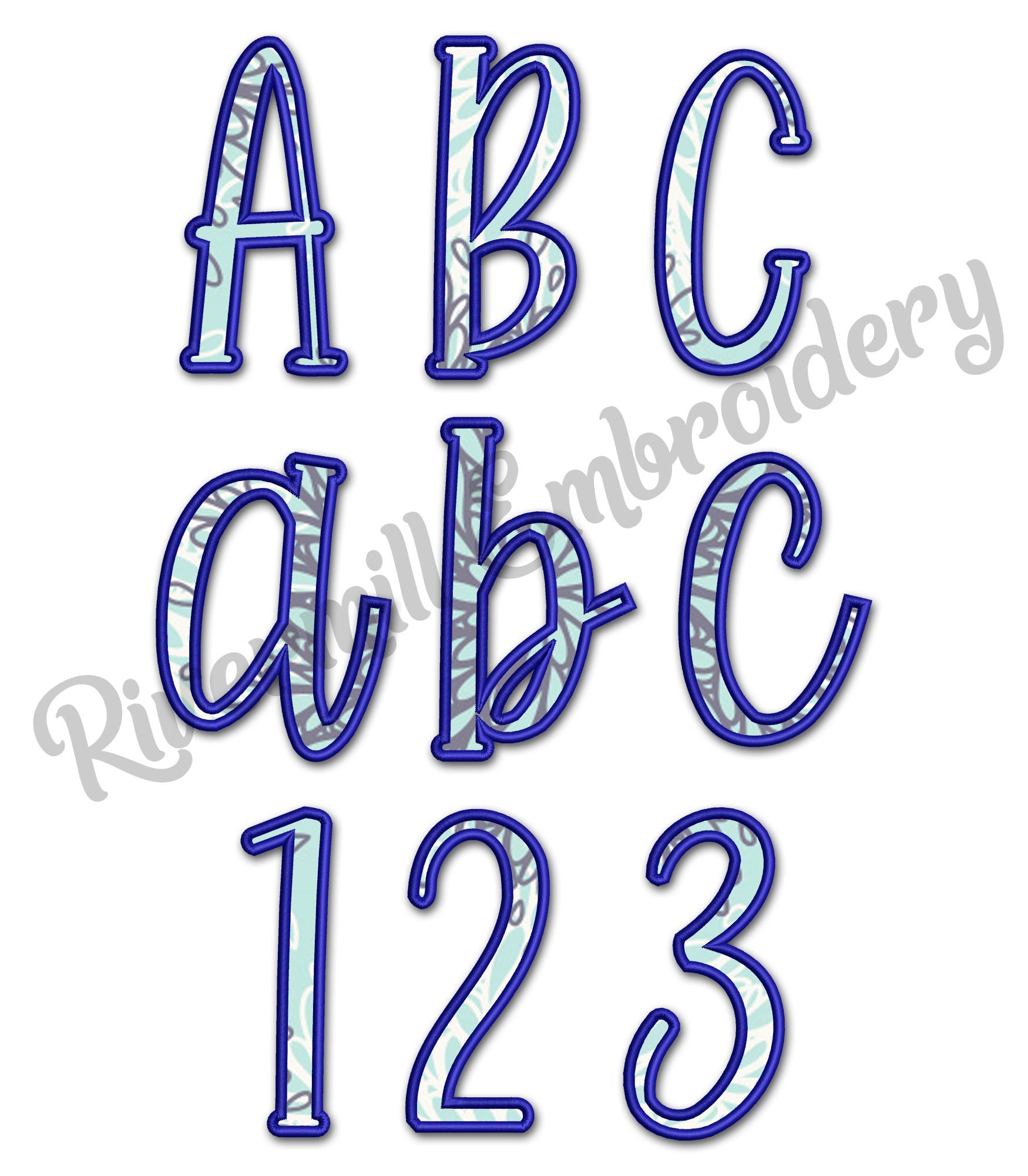 Farmhouse Applique Machine Embroidery Font Alphabet - 4 Sizes - BX ...