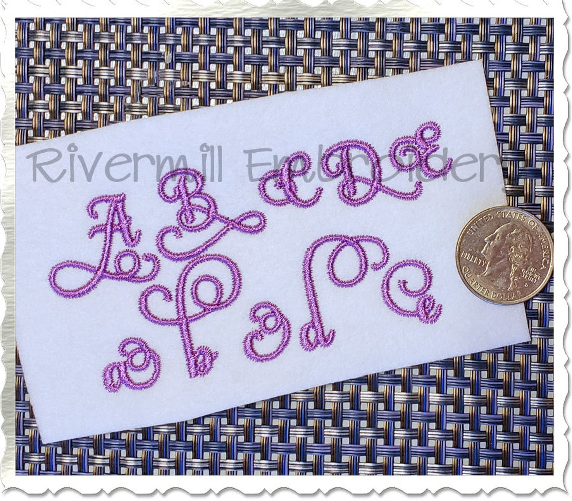 Small Samantha Script Alternate Set 2 Machine Embroidery Font | Etsy