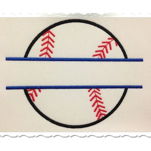 Split Baseball or Softball Applique Machine Embroidery Design - 4 Sizes ...