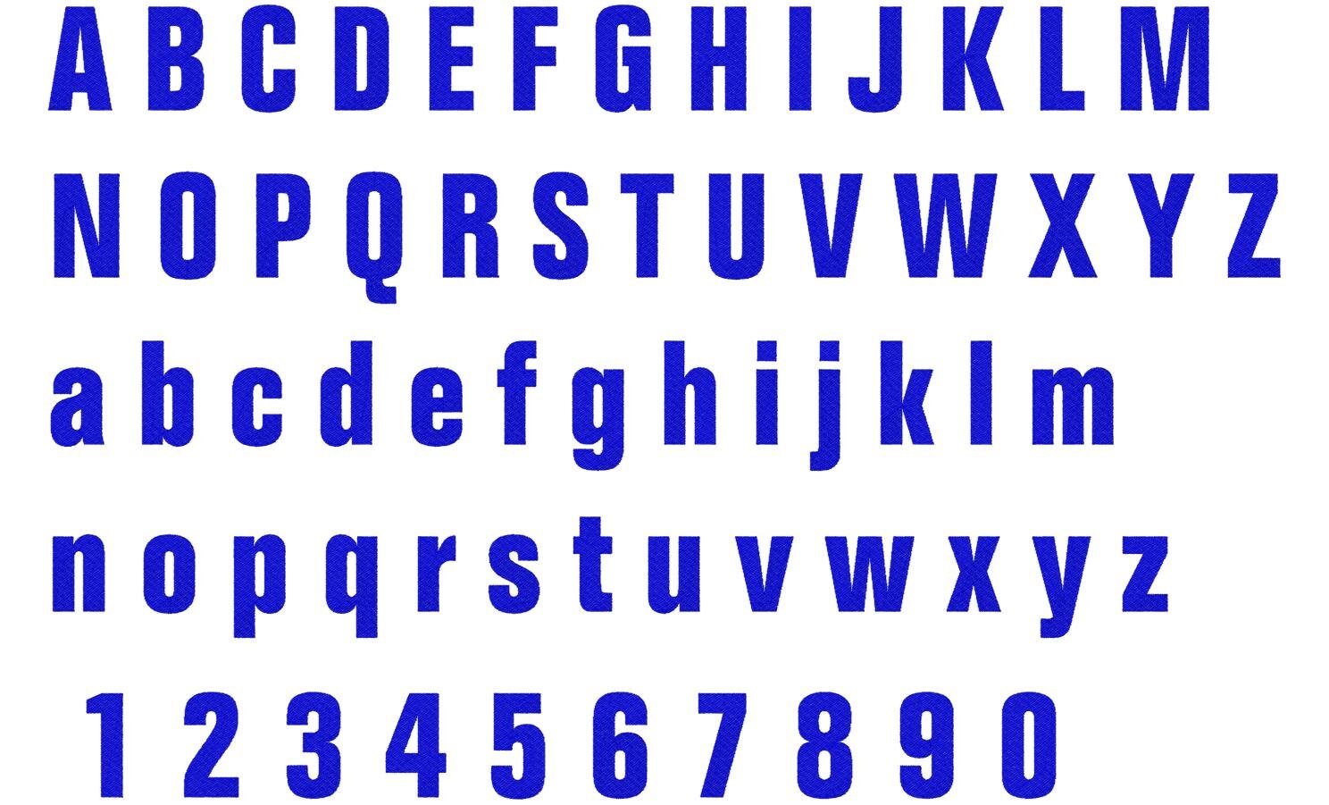 Large Block Machine Embroidery Font Alphabet - 3 Sizes - BX Files ...
