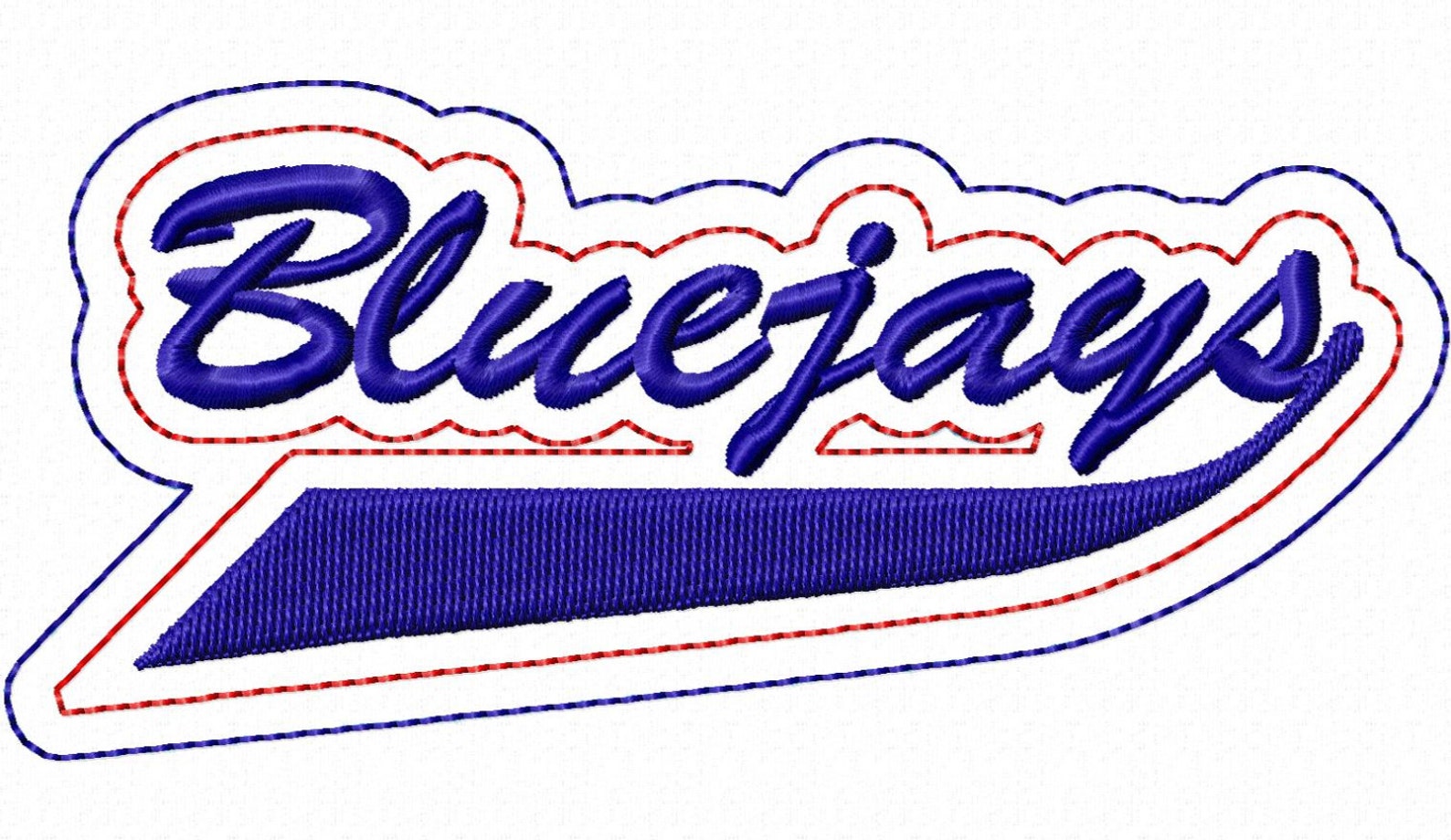 Raggy Double Applique Bluejays Team Name Machine Embroidery - Etsy