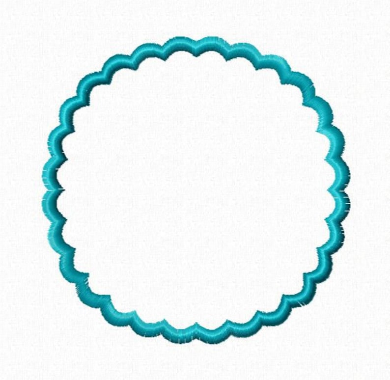 Scalloped Circle Applique Monogram Frames Machine Embroidery Designs ...