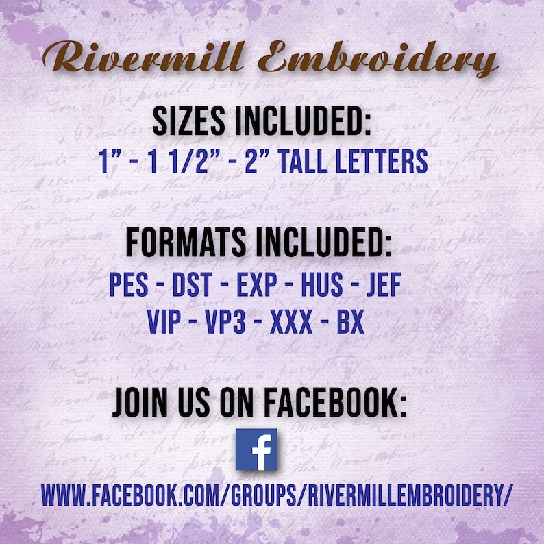 Shell Script Machine Embroidery Font Monogram Alphabet - 3 Sizes - BX ...
