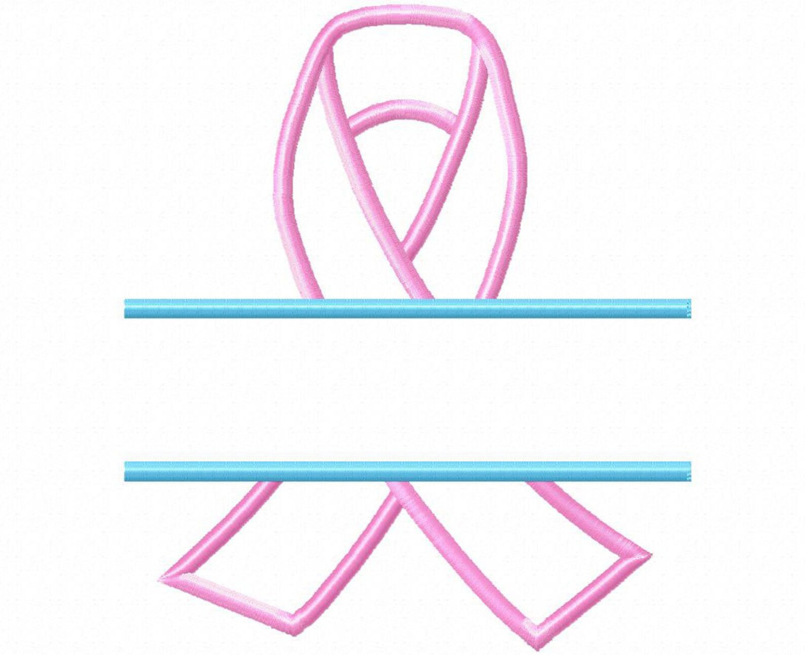 Split Awareness Ribbon Applique Machine Embroidery Design 5 - Etsy