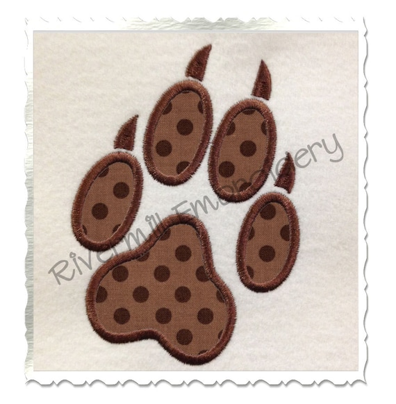 Paw Print Applique Machine Embroidery Design 4 Sizes Notions Sewing ...