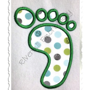 Applique Footprint Machine Embroidery Design - 4 Sizes - Instant ...