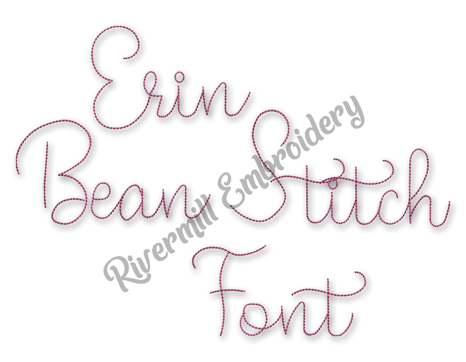 Erin Vintage Bean Stitch Machine Embroidery Font Monogram | Etsy