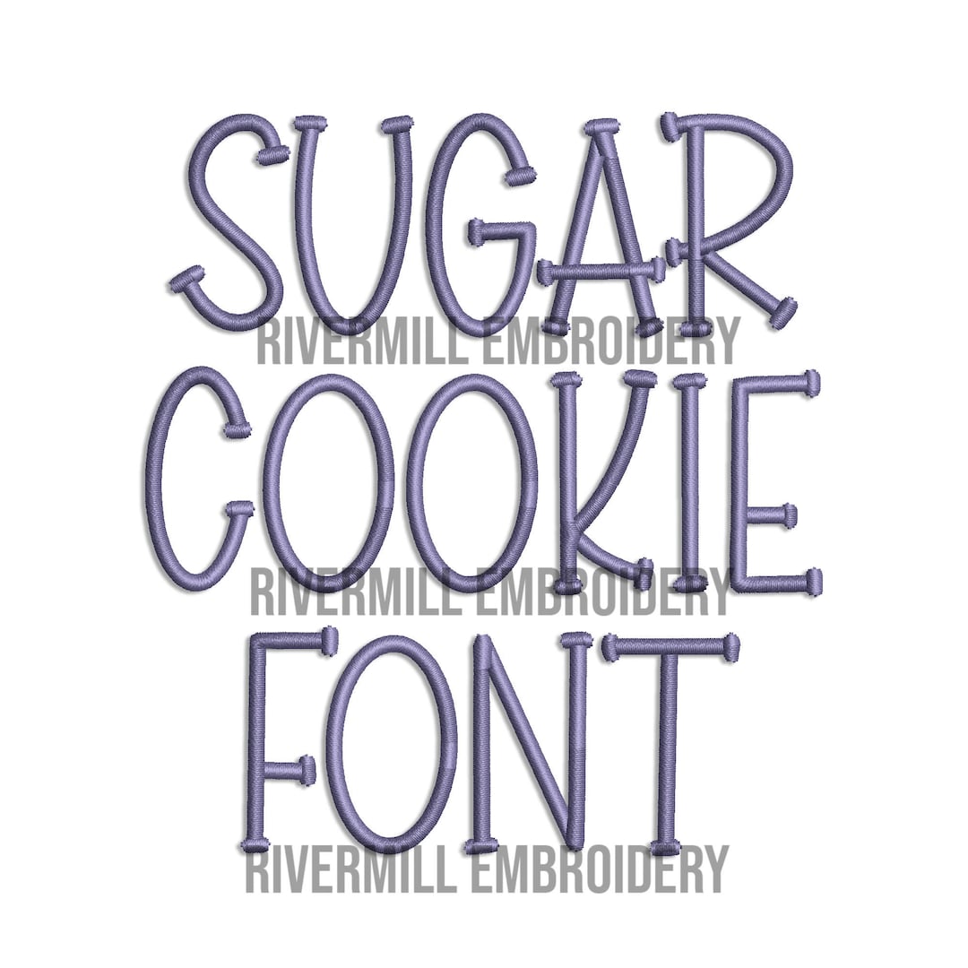 Sugar Cookie Machine Embroidery Font Monogram Alphabet - 3 Sizes - BX ...