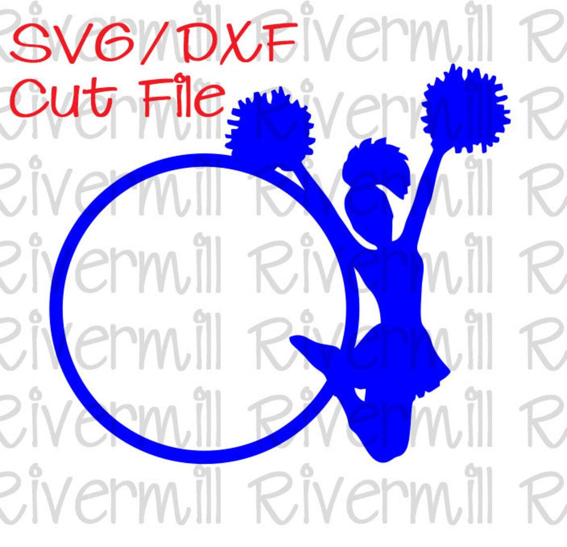 SVG DXF Cheer Cheerleader Monogram Frame Cut File - Etsy