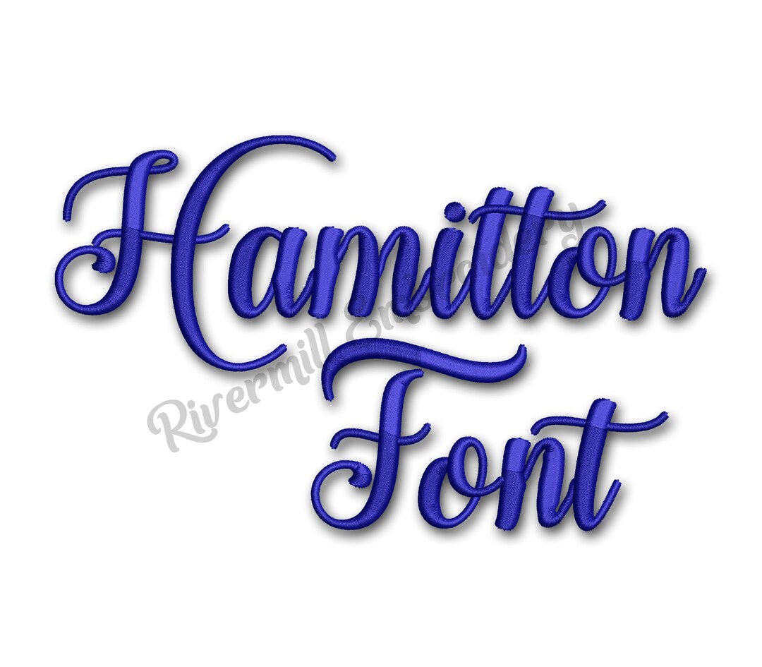 Hamilton Script Machine Embroidery Font Monogram Alphabet - 3 Sizes ...