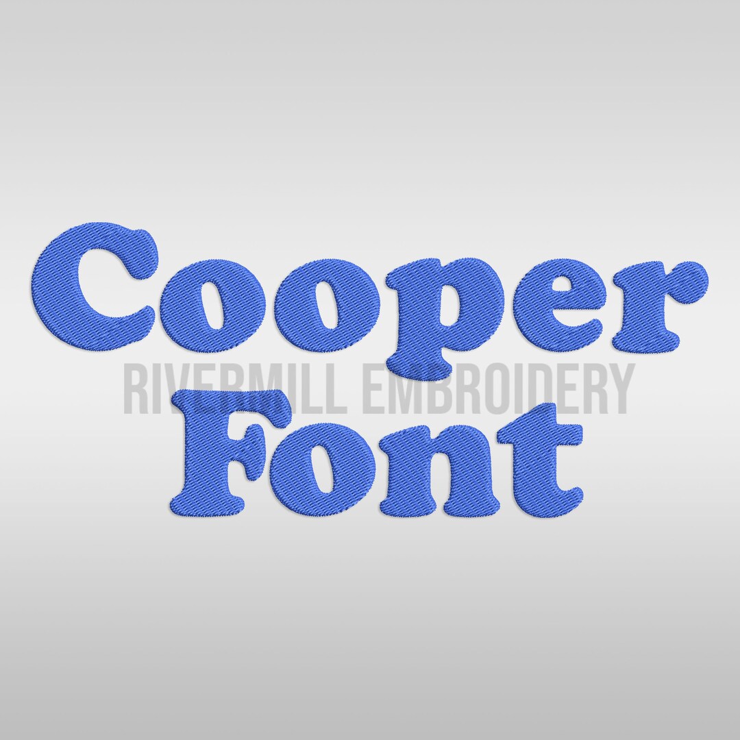 Cooper Machine Embroidery Font Alphabet - 3 Sizes - BX Files Instant ...
