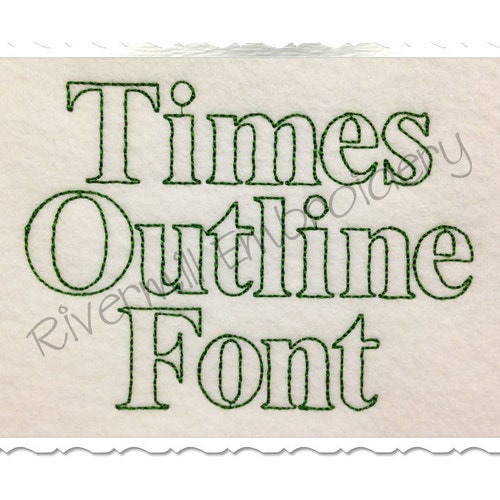 Times Outline Machine Embroidery Font Alphabet 3 Sizes - Etsy