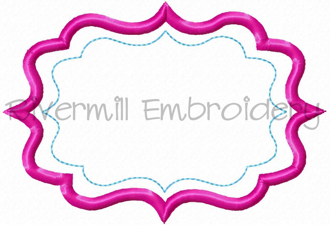 Applique Name or Monogram Frame (#9) Machine Embroidery Design - 4 ...