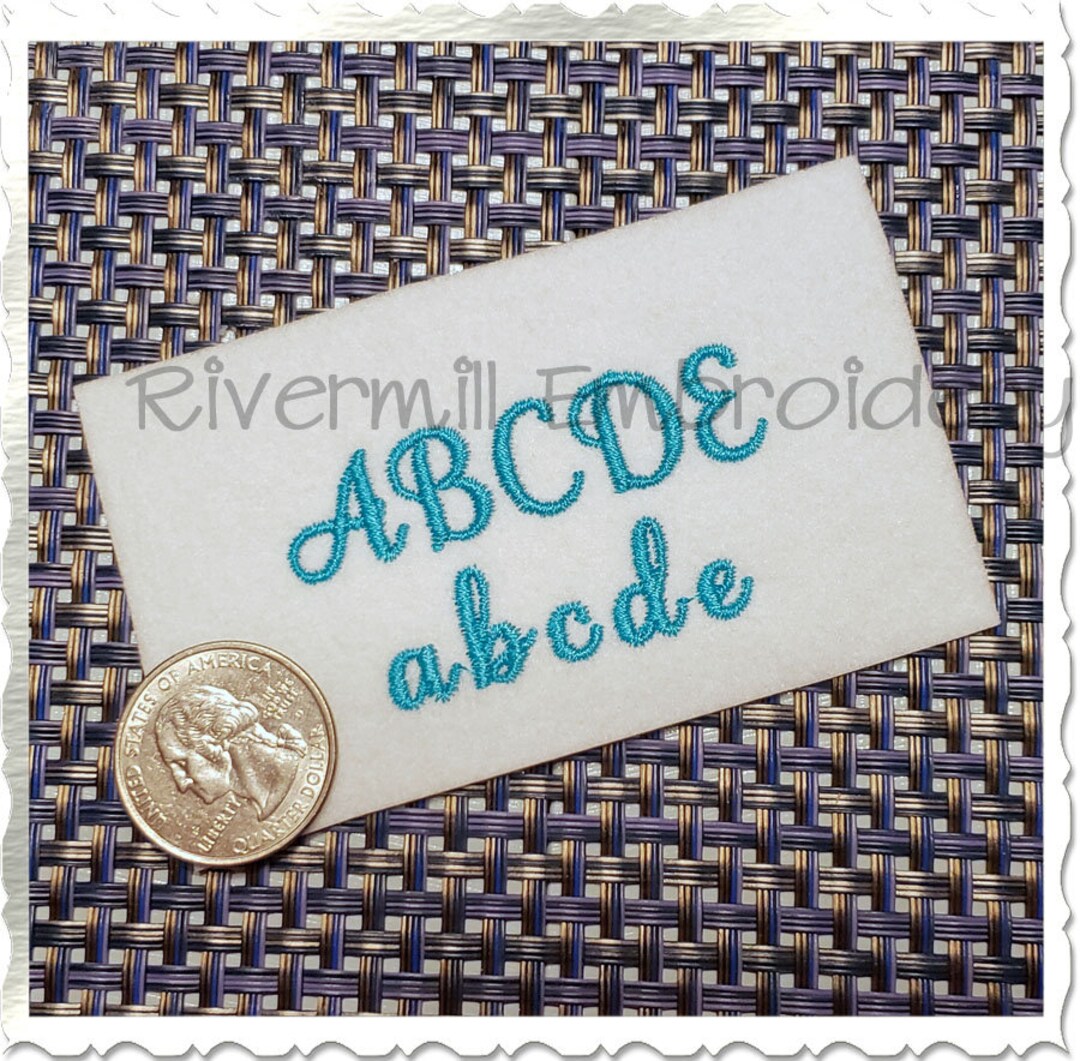 Small Samantha Script Basic Machine Embroidery Font Monogram Alphabet ...