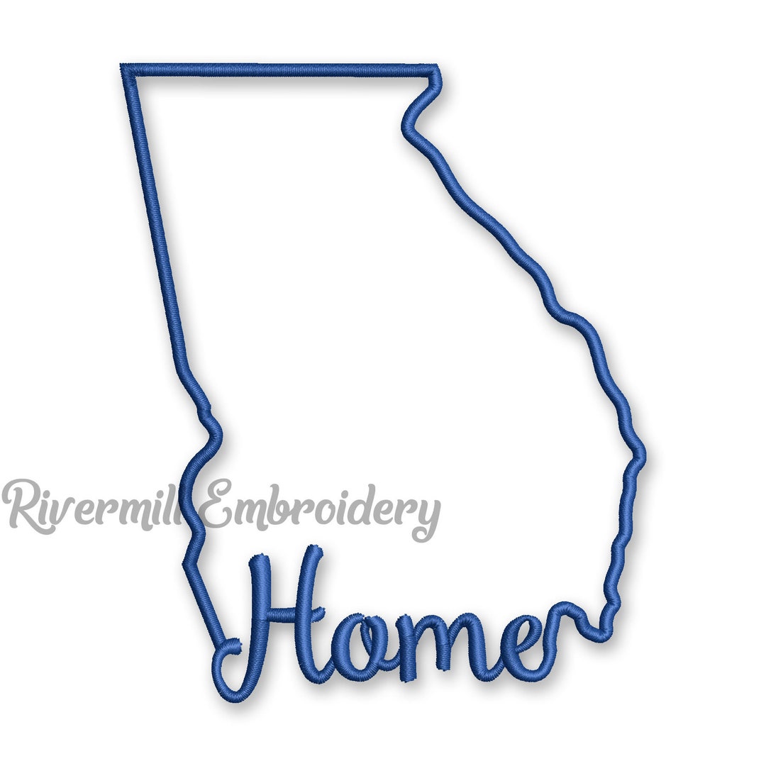 Georgia Home Machine Embroidery Design - 4 Sizes - Etsy