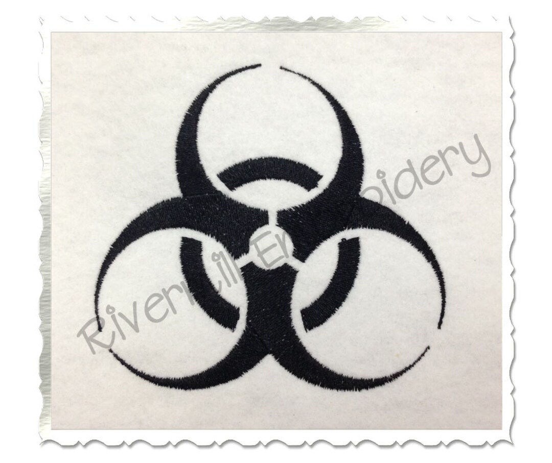 Biohazard Symbol Machine Embroidery Design - 3 Sizes - Etsy