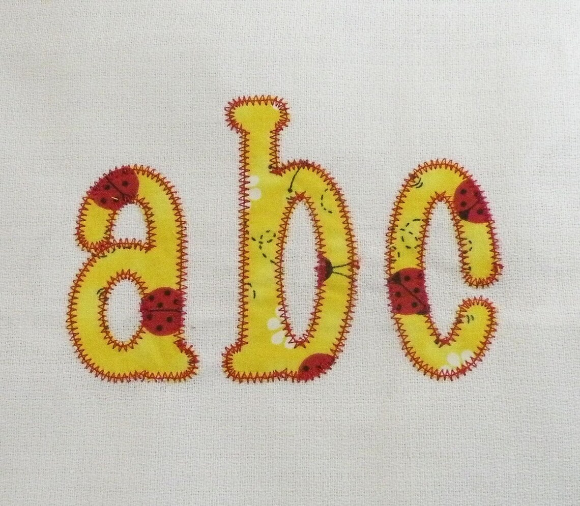 Zig Zag Chachie Applique Machine Embroidery Font Monogram Alphabet - 4 ...