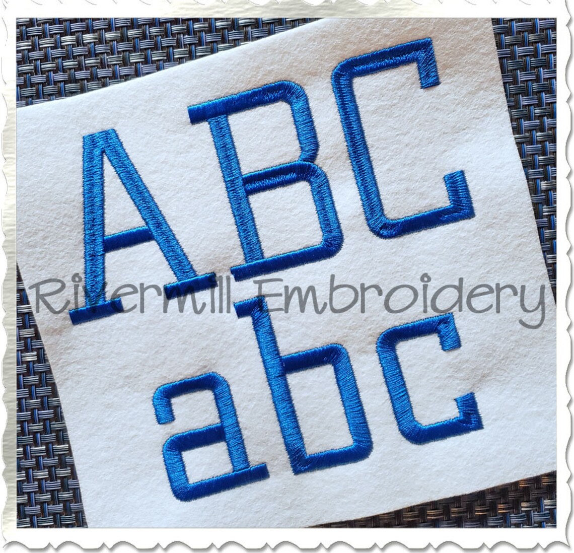 Large Athletic Block Thin Machine Embroidery Font Alphabet - 3 Sizes ...