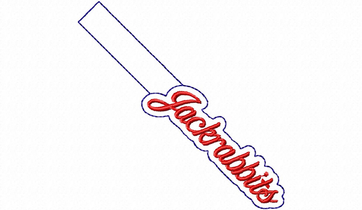 Jackrabbits in the Hoop Snap Tab Key Fob Machine Embroidery - Etsy