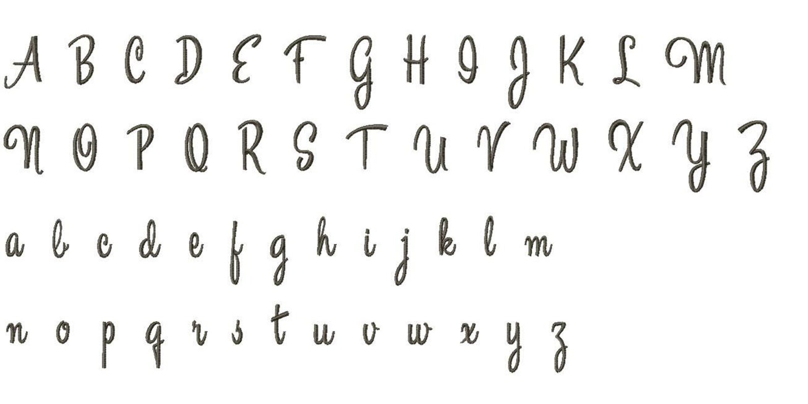 Newark Machine Embroidery Font Monogram Alphabet 3 Sizes | Etsy