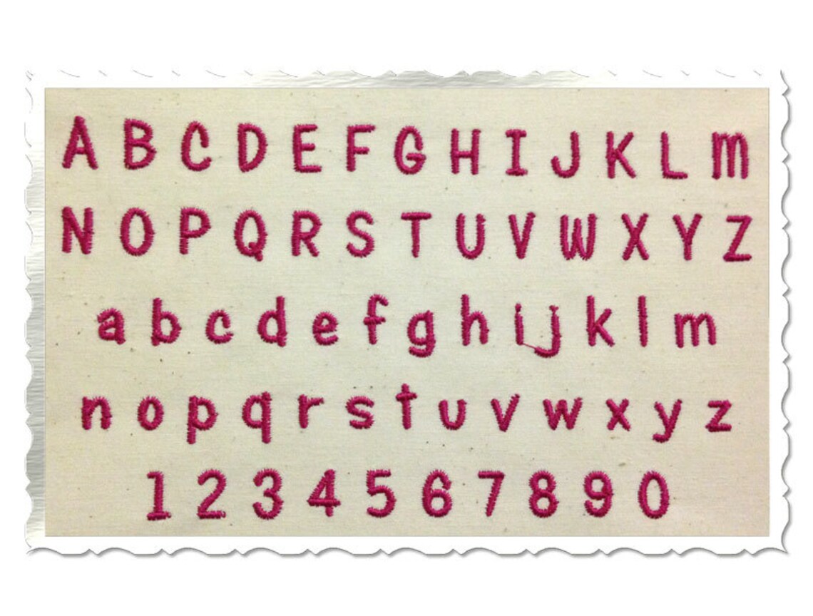 Small Mini Candy Machine Embroidery Font Monogram Alphabet - 1/2" & 3/4 ...