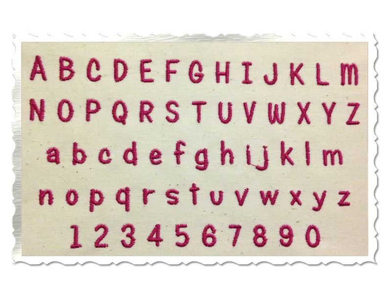 Small Mini Candy Machine Embroidery Font Monogram Alphabet - 1/2" & 3/4 ...