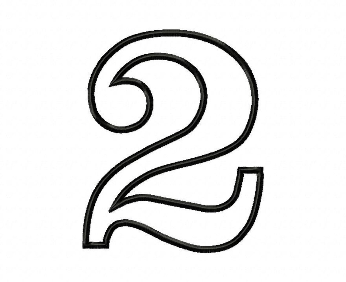 Simple Applique Numbers set 2 Machine Embroidery Designs 5 | Etsy