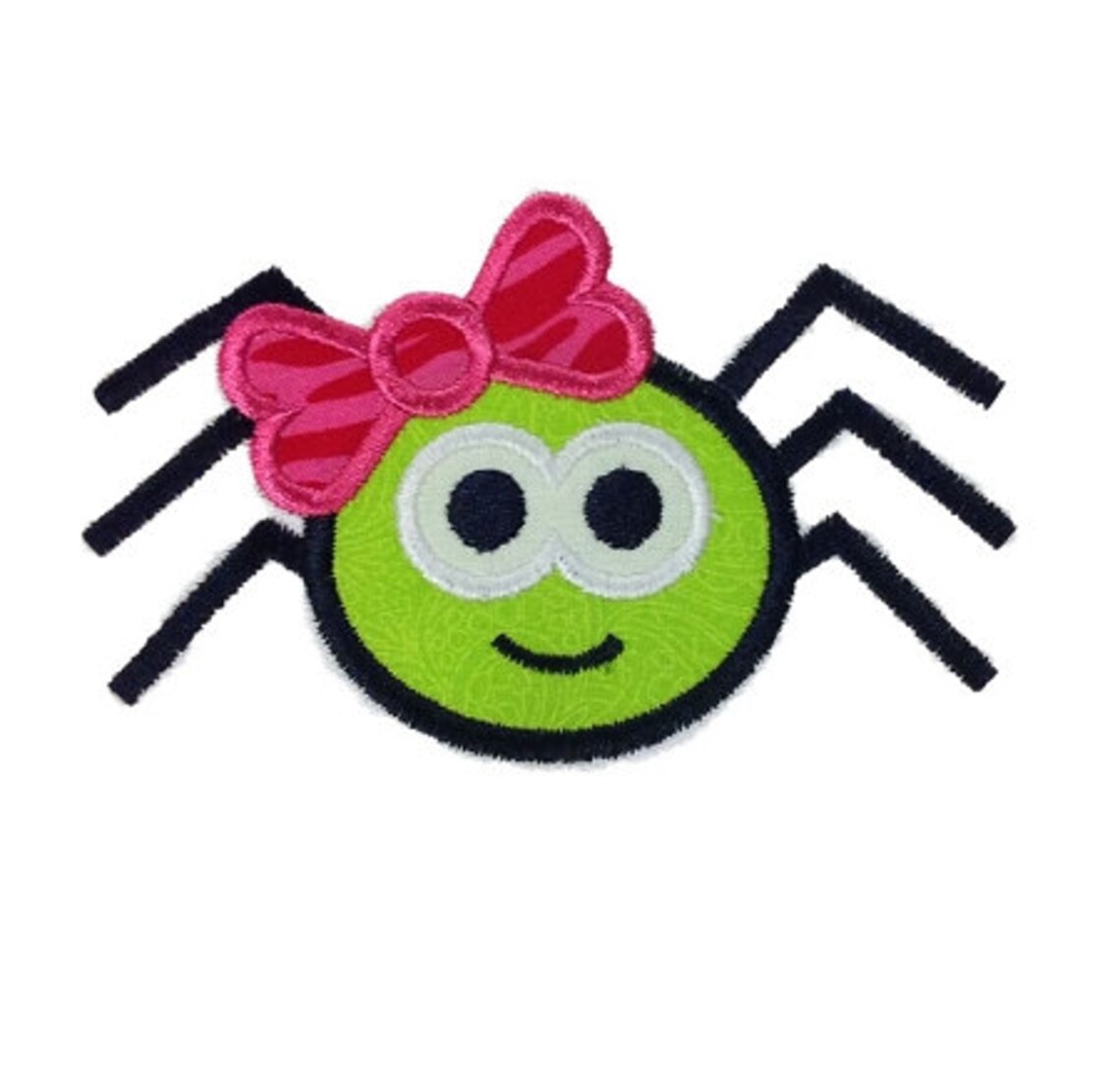 Spider With Bow Halloween Applique Machine Embroidery Design - 4 Sizes ...
