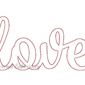 Script Raggy Applique Love Machine Embroidery Design - 4 Sizes ...