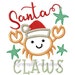 Santa Claws Crab Christmas Applique Machine Embroidery Design - 3 Sizes ...