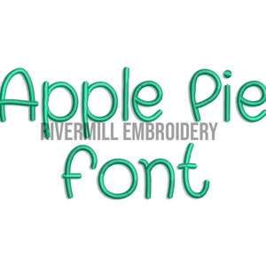 Apple Pie Machine Embroidery Font Alphabet - 3 Sizes - BX Files Instant ...