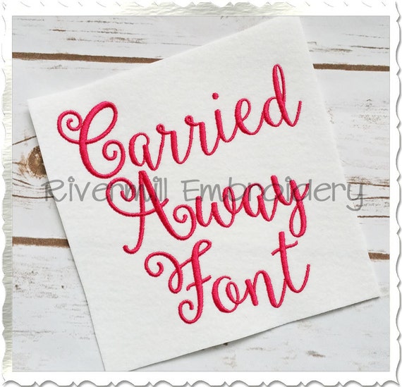 Carried Away Machine Embroidery Font Monogram Alphabet 3 | Etsy