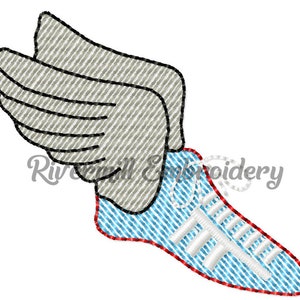 Mini Sketch Style Track Shoe Machine Embroidery Design - 3 Sizes - Etsy