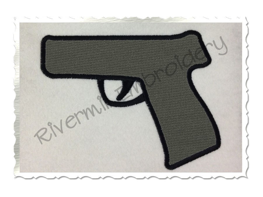 Applique Gun Machine Embroidery Design 4 Sizes - Etsy