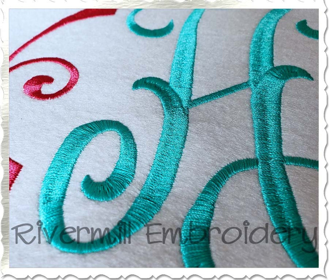 Large Arabesque Monogram Machine Embroidery Font Alphabet - 3 Sizes ...