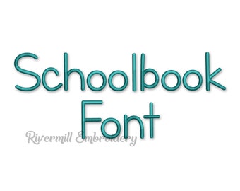 School Book Embroidery Font Machine Embroidery Design Instant Download ...