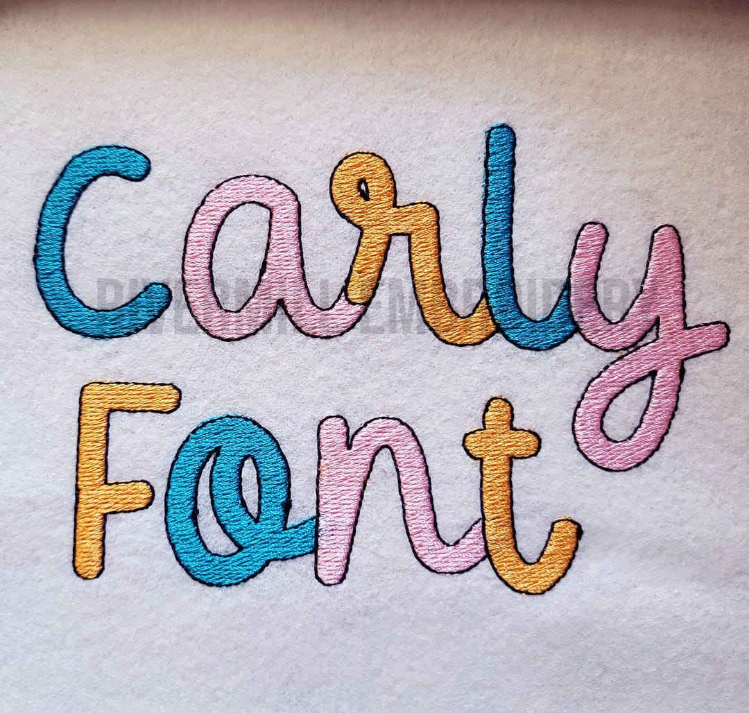 Carly Machine Embroidery Font Alphabet - 3 Sizes - BX Files Instant ...