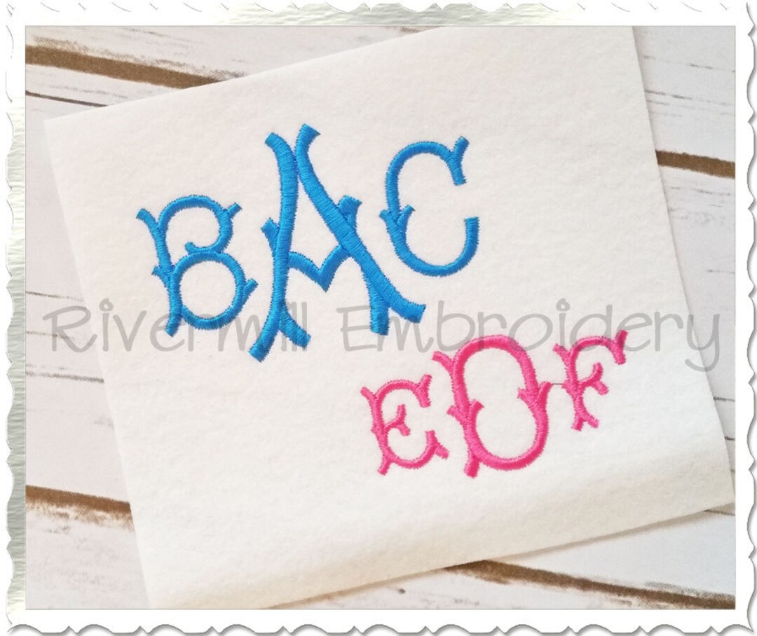 Victorian Monogram Machine Embroidery Font Alphabet - 3 Sizes - BX ...