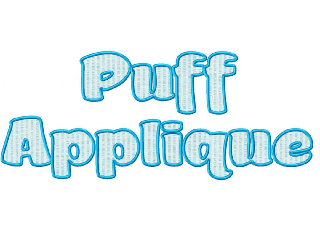 Puff Applique Machine Embroidery Font Monogram Alphabet - 3 Sizes - BX ...
