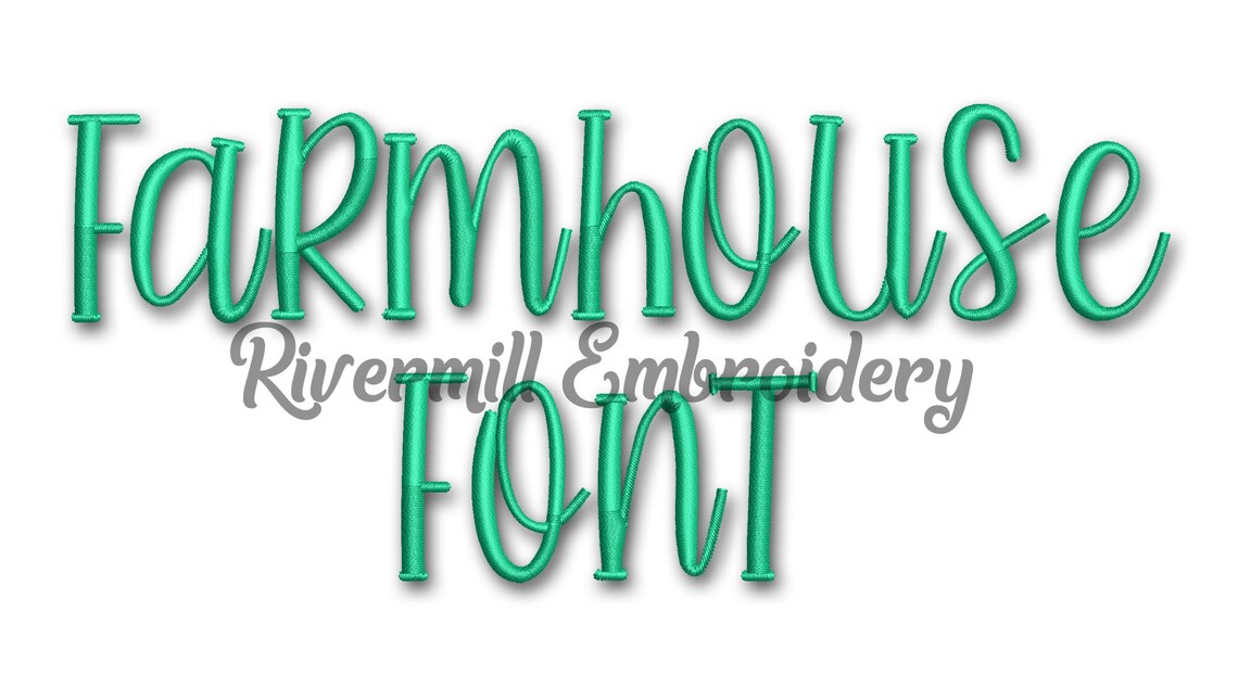 Farmhouse Machine Embroidery Font Monogram Alphabet 3 Sizes - Etsy