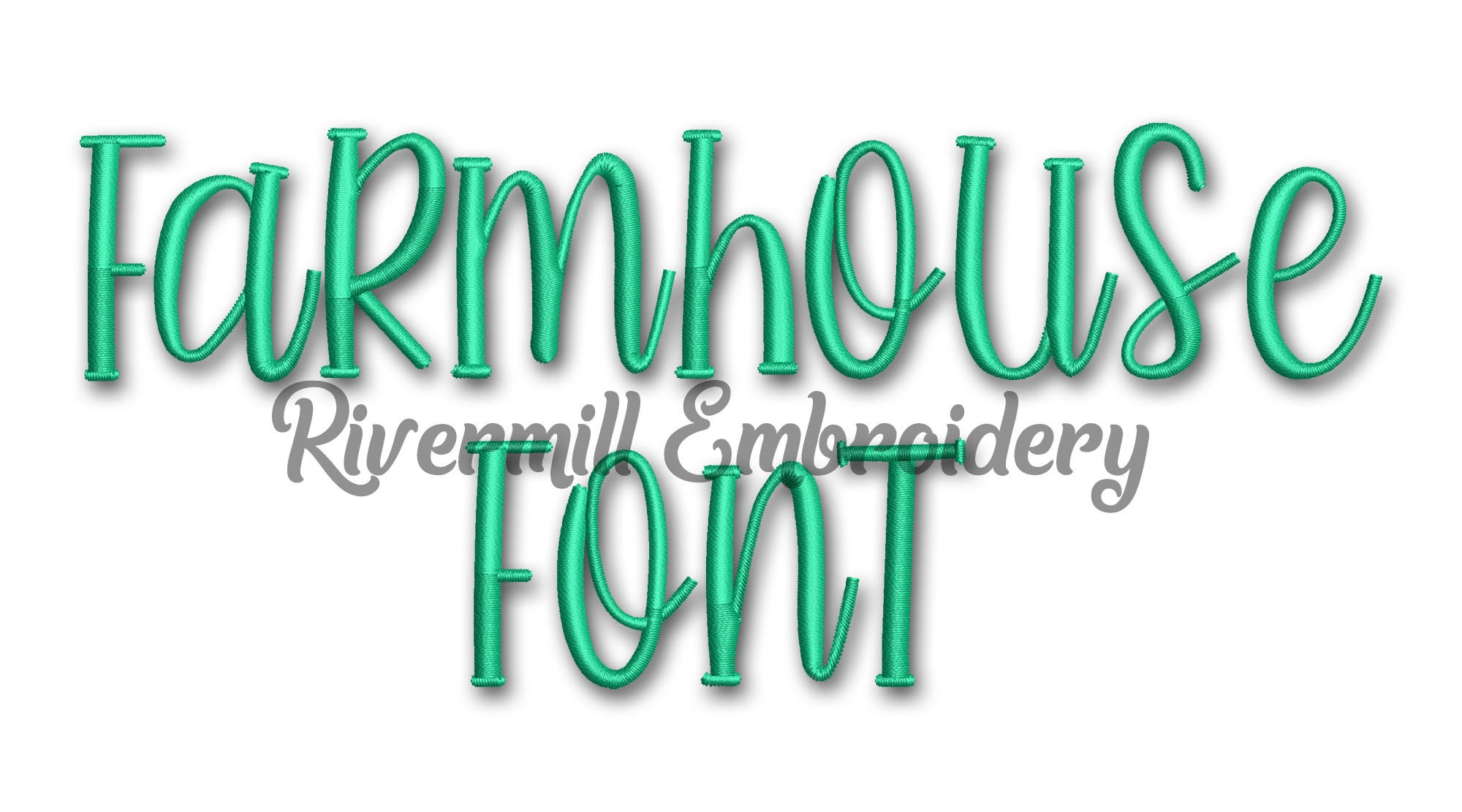 Farmhouse Machine Embroidery Font Monogram Alphabet 3 Sizes - Etsy