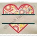 Split Applique Heart Machine Embroidery Design 4 Sizes - Etsy