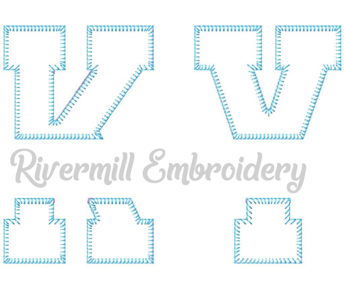 Blanket Stitch Split Applique KY Kentucky Machine Embroidery Design - 4 ...