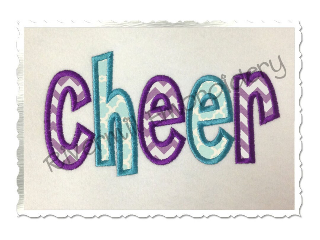 Cheer Applique Machine Embroidery Design - 4 Sizes - Instant Download ...