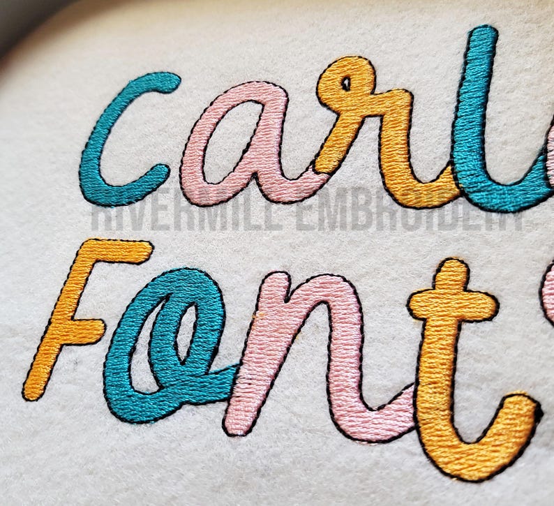 Carly Machine Embroidery Font Alphabet - 3 Sizes - BX Files Instant ...