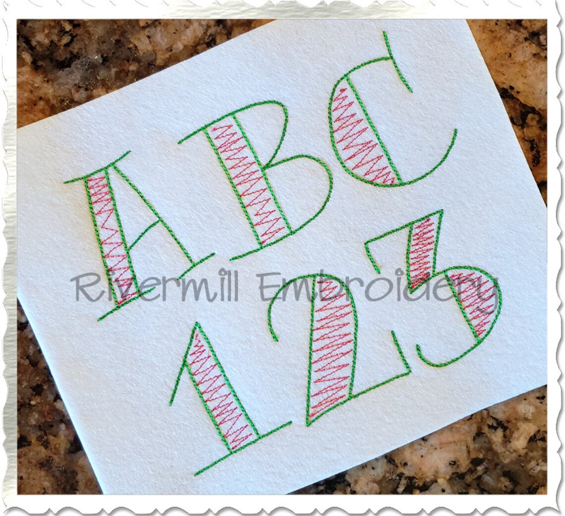Doodle Sketch Machine Embroidery Font Monogram Alphabet 3 - Etsy