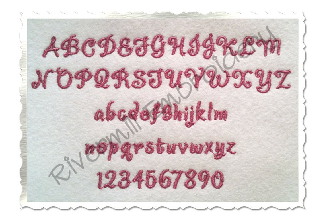 Small Mini Dancer Machine Embroidery Font Monogram Alphabet - 1/2" & 3/ ...