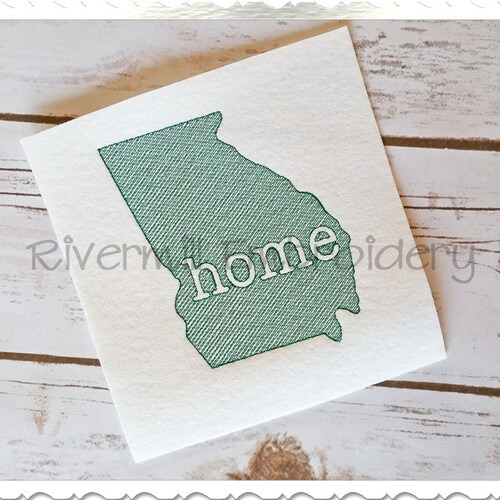 Georgia State Applique Embroidery Design. Machine Embroidery - Etsy
