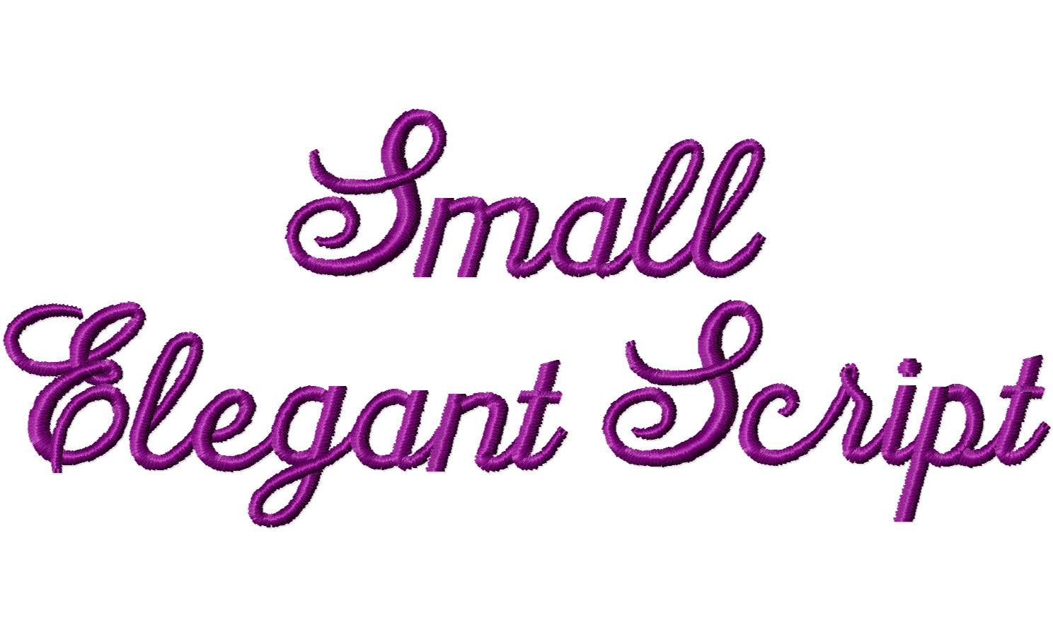 Small Mini Elegant Script Machine Embroidery Font Monogram Alphabet - 1 ...